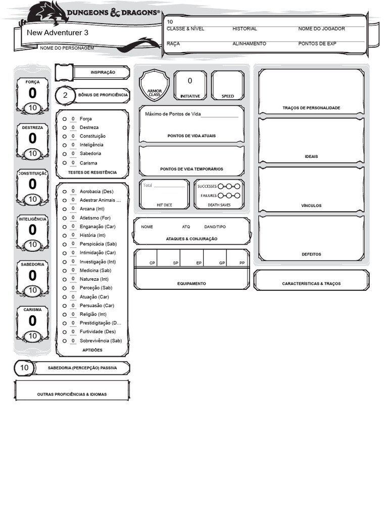 New Adventurer 3 _ Roll20 Characters | PDF | Jogos de RPG