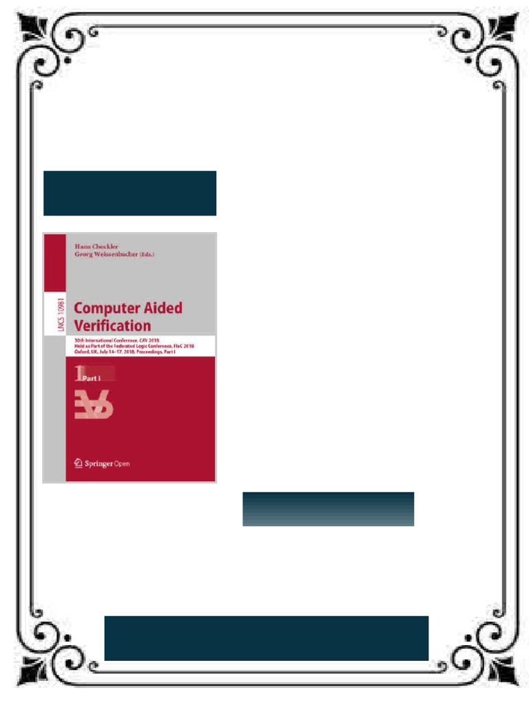 Computer Aided Verification 30th International Conference CAV 2018 Held ...