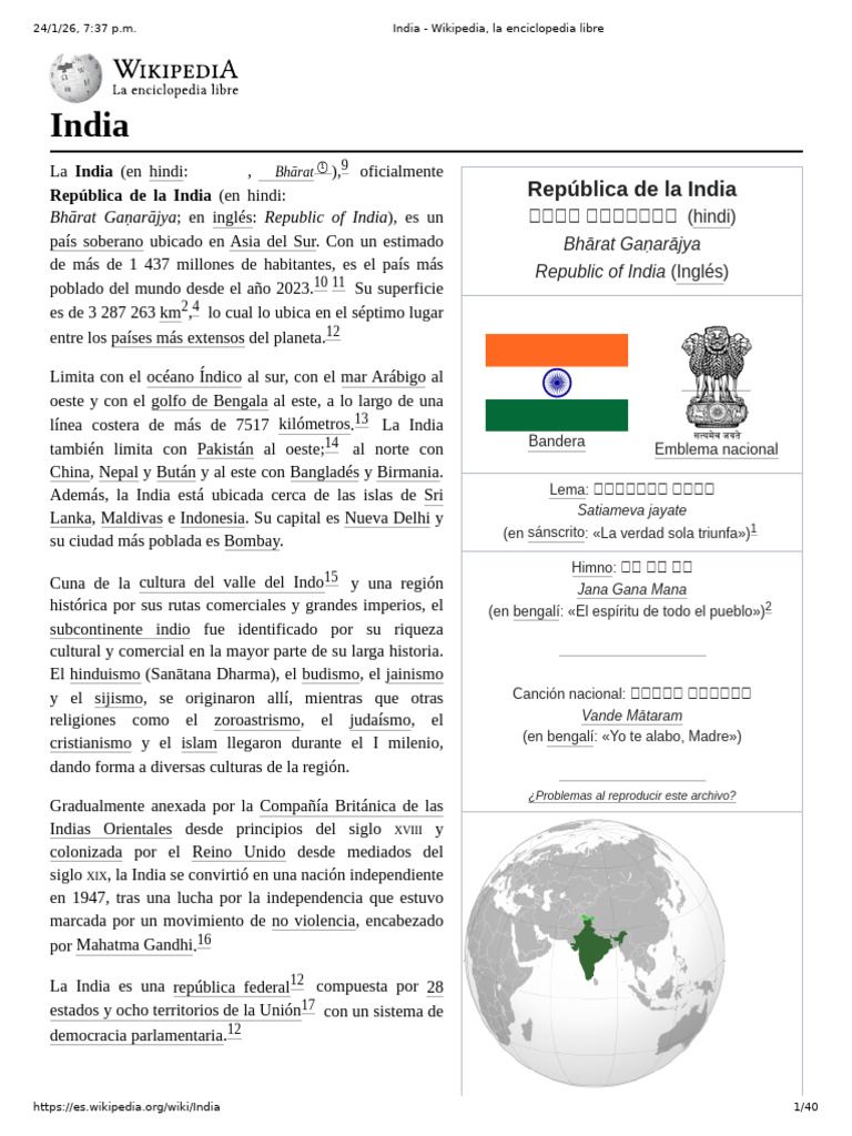 India - Wikipedia, la enciclopedia libre | PDF | Imperio mogol ...