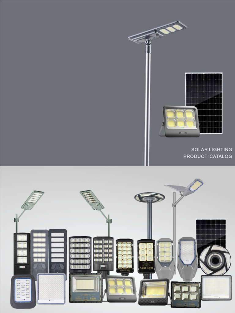 Solar Flood Light Product Catalog | PDF | Components | Electrical ...
