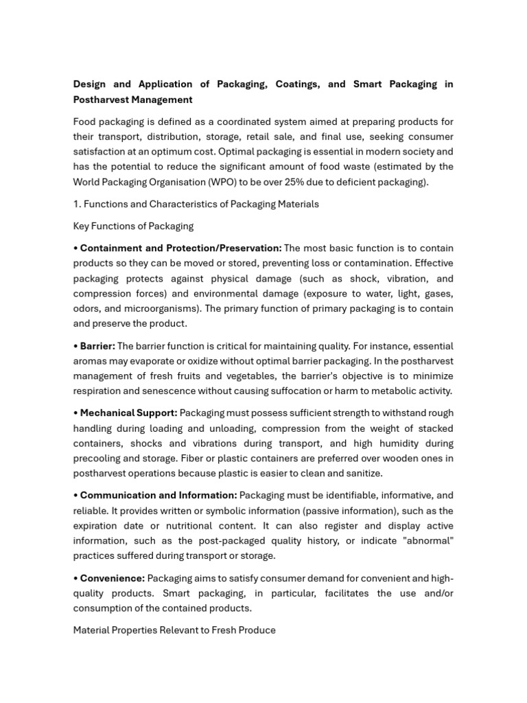 Smart Packaging Innovations in Food Safety | PDF | Life Cycle ...
