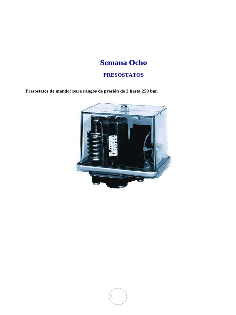 Semana Ocho | PDF | Presión | Termostato