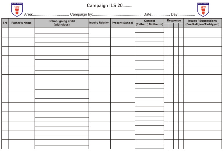 Campaign Sheet 2026 | PDF