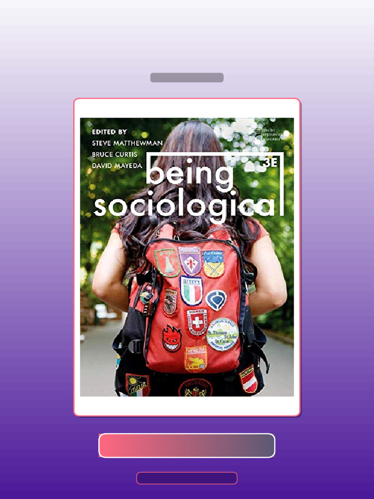 Being Sociological by Steve Matthewman E-book Testbank Solutions | PDF ...
