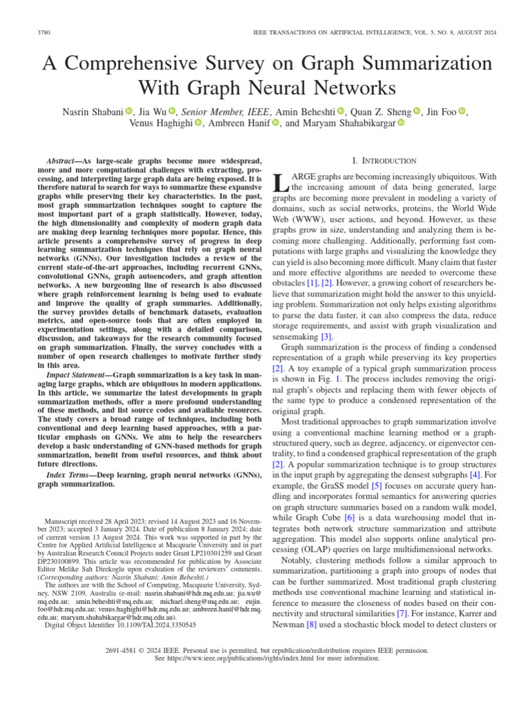 Graph Summarization with GNNs Survey | PDF | Applied Mathematics ...