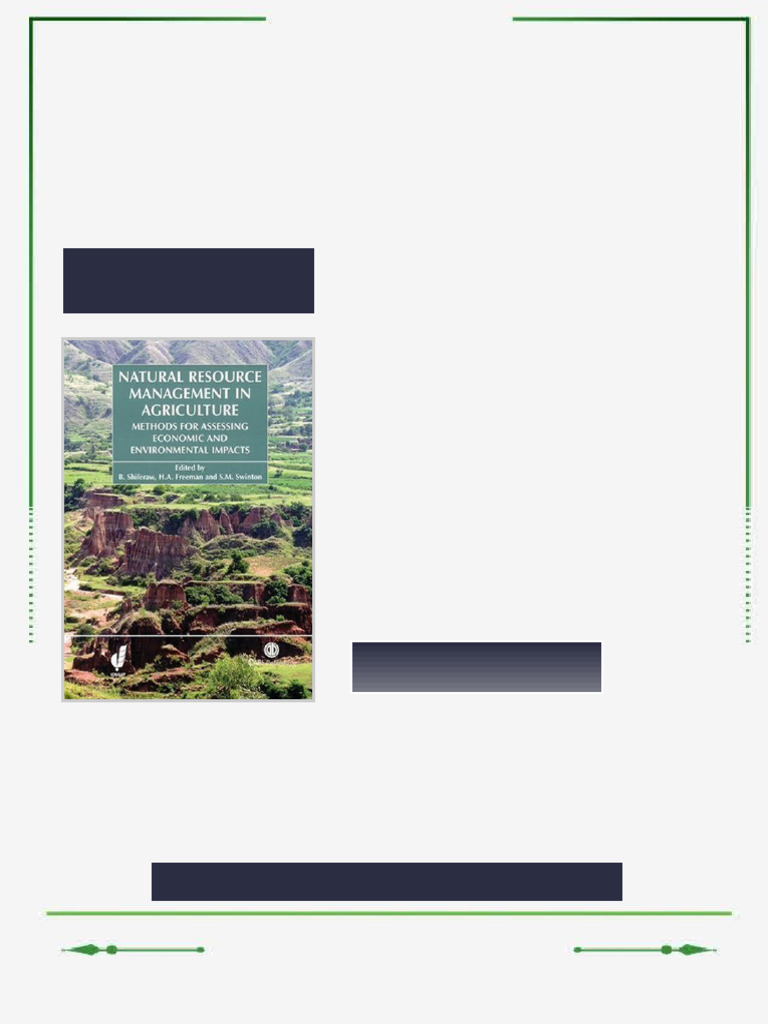 Natural Resource Management in Agriculture Methods for Assessing ...