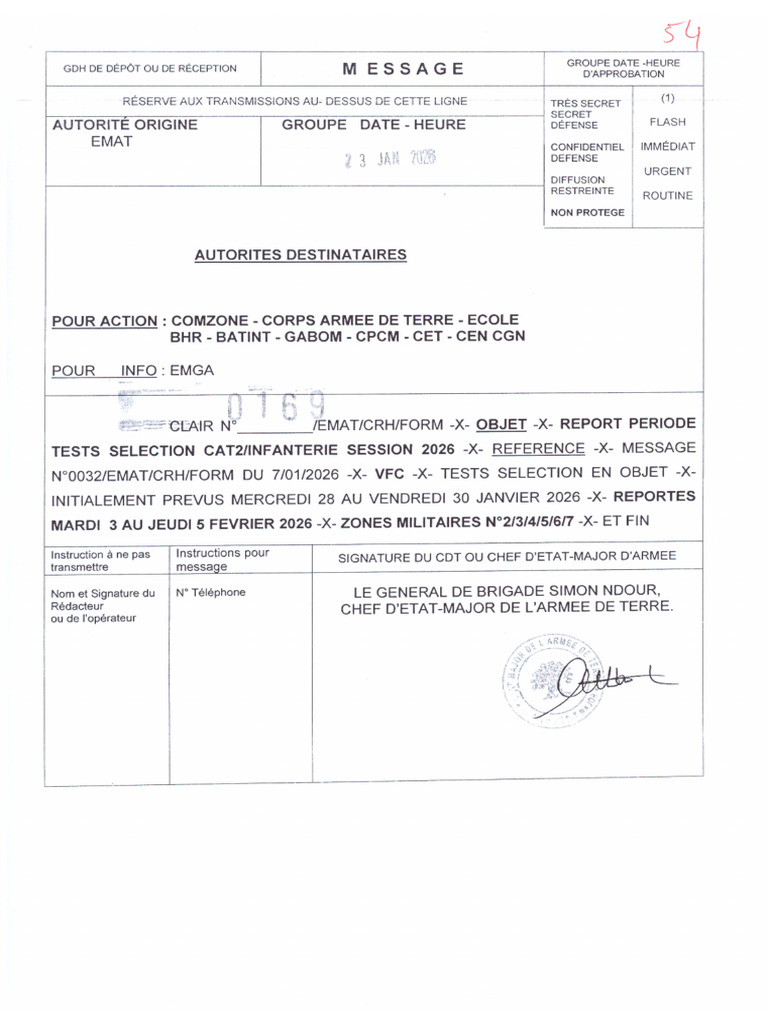 Message Report Tests CAT2 INF - Janvier 2026 | PDF