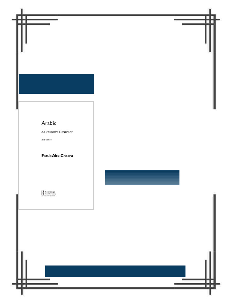 Arabic An essential Grammar 2nd Edition Faruk Abu-Chacra full ebook ...