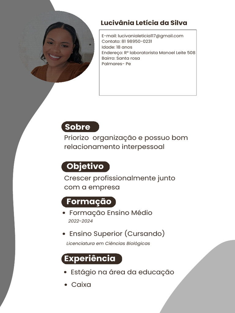 Curriculo Lucivânia Letícia 20251224 205200 0000 | PDF