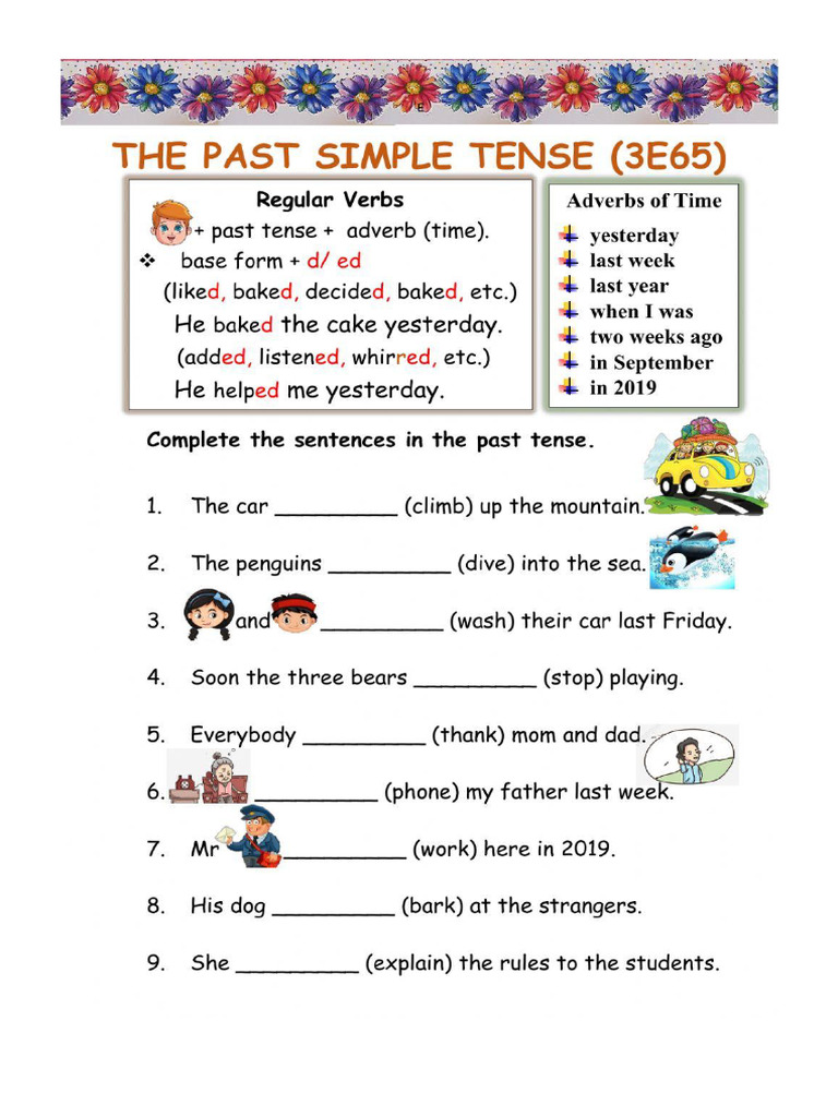 Past Tense Worksheet_397395 | PDF