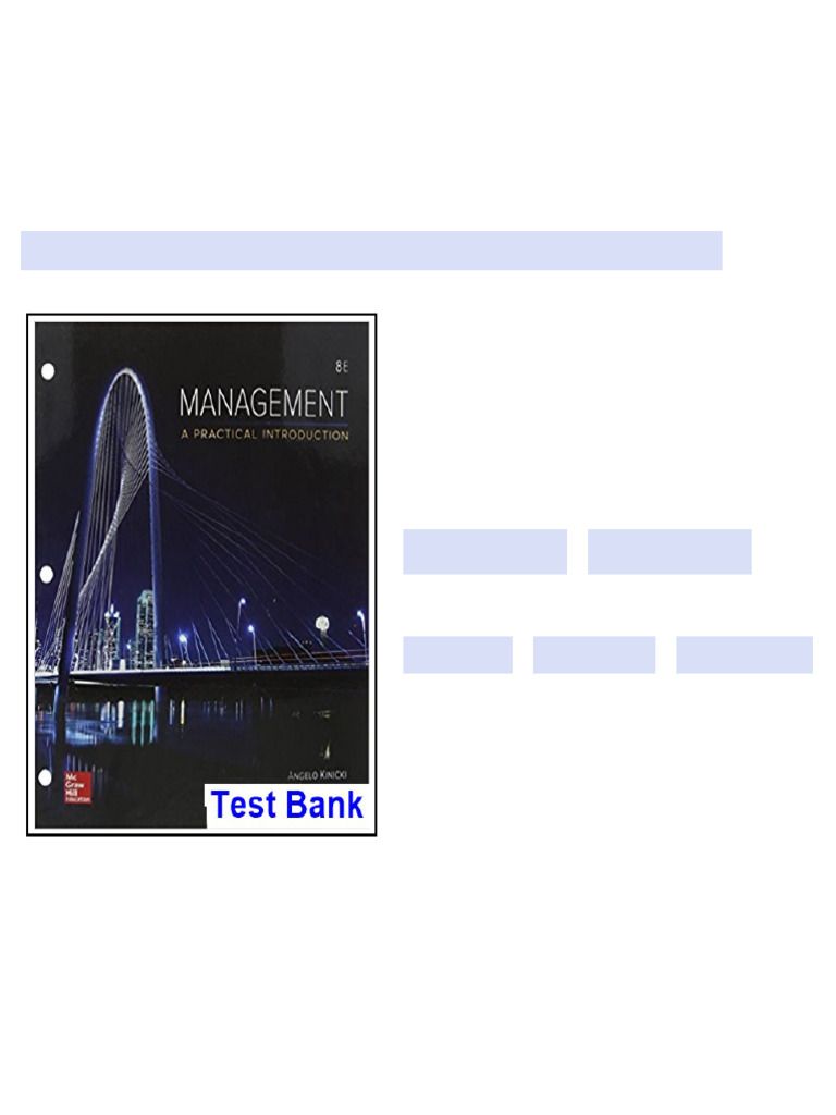Management 8th Edition Kinicki Test Bank Full Chapters Included | PDF ...