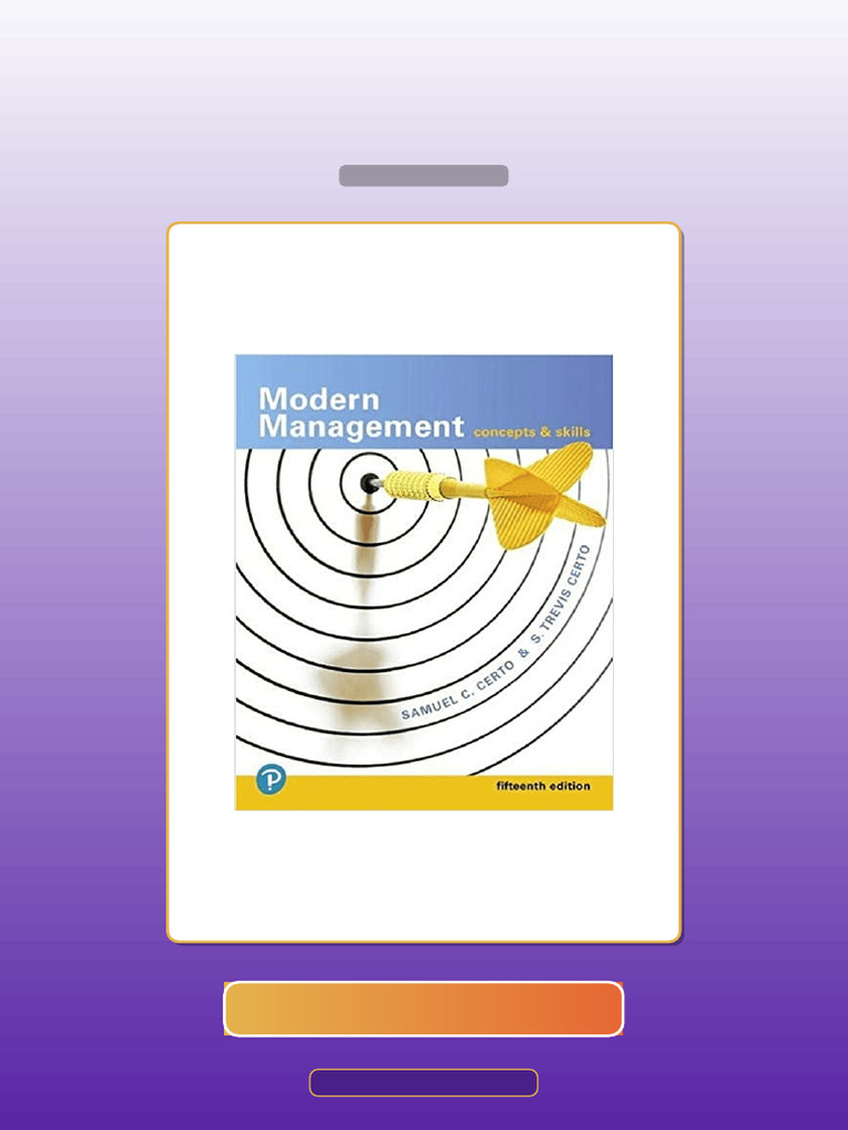 Modern Management Concepts and Skills 15th Edition by Samuel Certo E ...