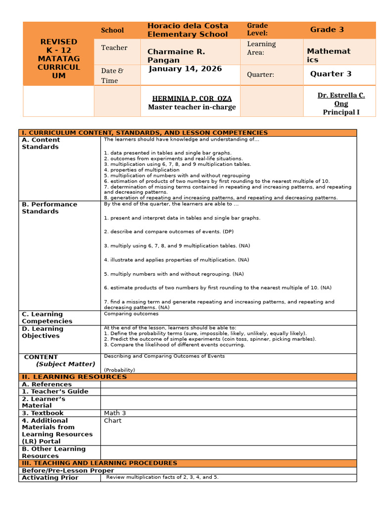 Grade 3 Math Curriculum: Multiplication | PDF | Learning | Multiplication