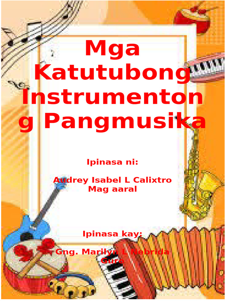 445199607 Mga Katutubong Instrumento | PDF