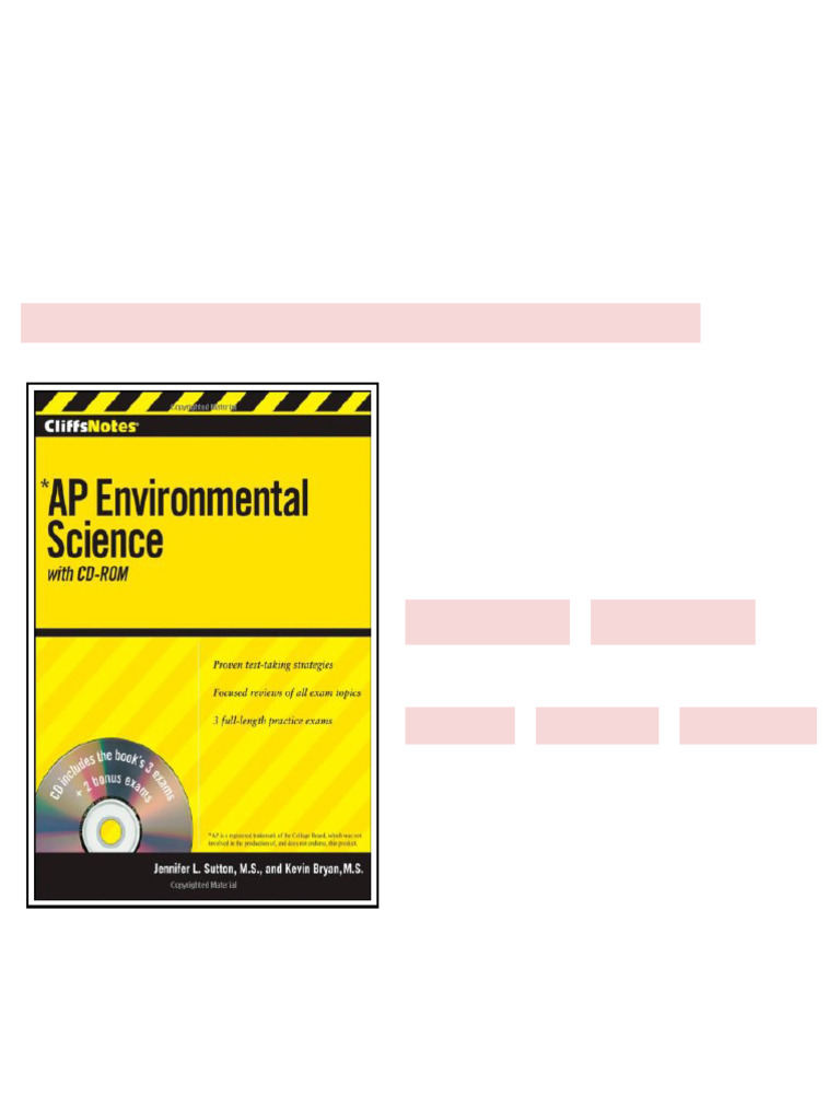 CliffsNotes AP Environmental Science 1st Edition Kevin Bryan Ready to ...