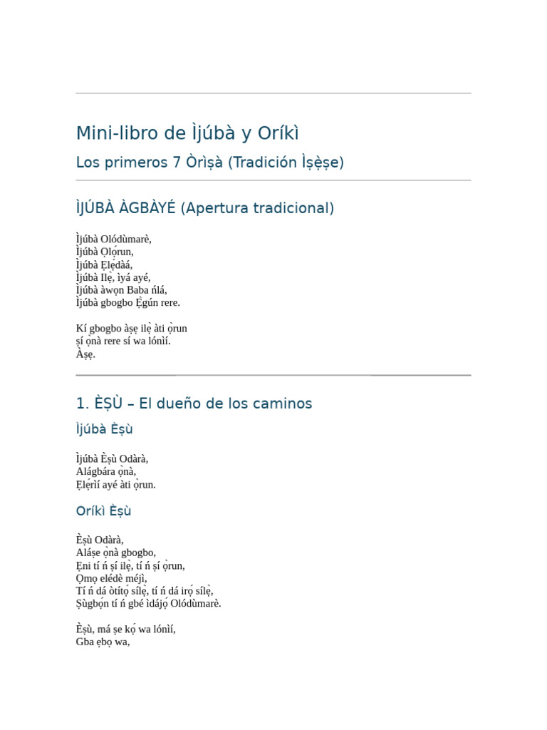 Oriki Fun Orisa | PDF