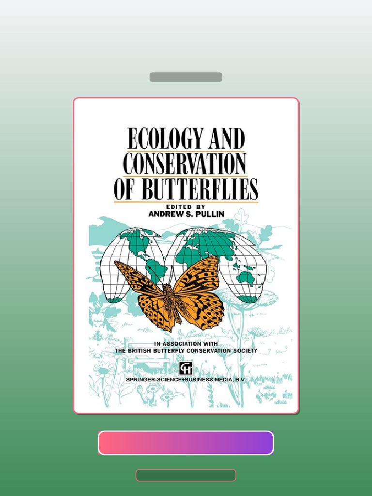 Ecology and Conservation of Butterflies Applications Series 1 E-book ...