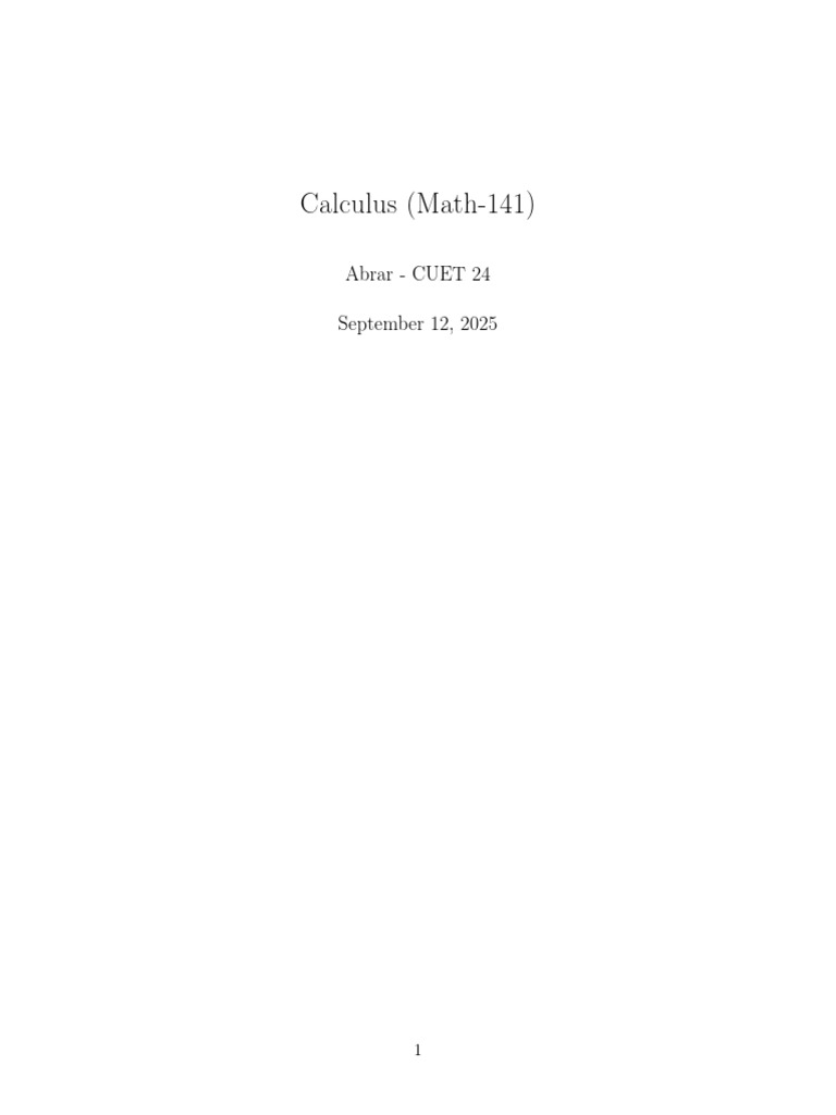 Math 141 Differentiation 2 Full Note | PDF | Derivative | Function (Mathematics)