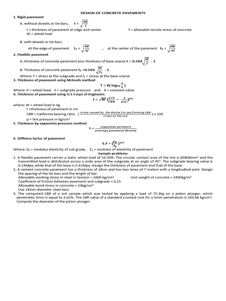 Design of Concrete Pavements | PDF | Concrete | Young's Modulus