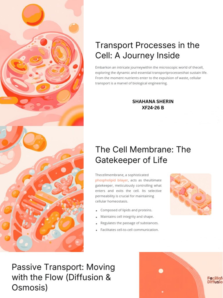 Cellular Transport Processes Explained | PDF | Cell Membrane | Membrane ...