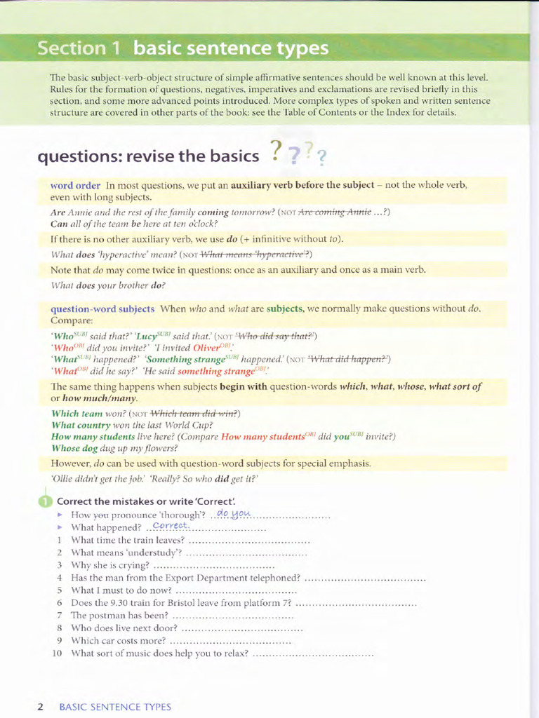 Mastering English Sentence Structures | PDF | Semantic Units | Morphology