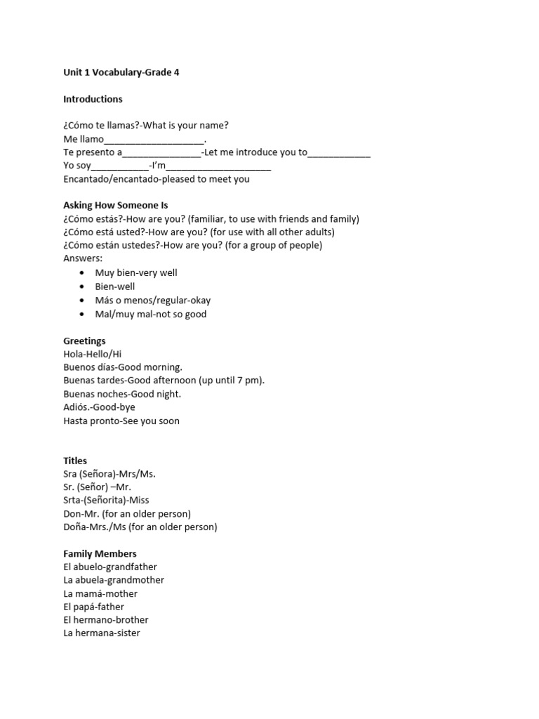 U1Vocab_4 | PDF