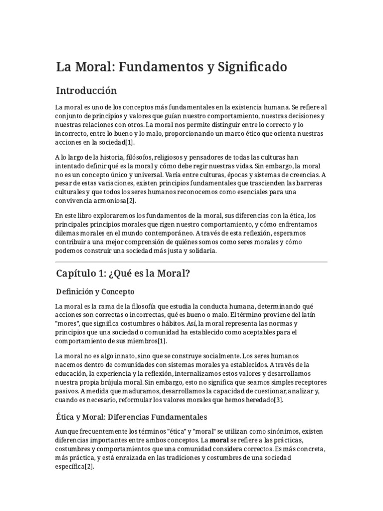 Fundamentos de la Moral y Ética | PDF | Moralidad | Sociedad