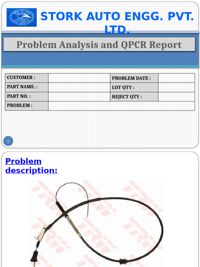 Stork Cable Quality Problem Report | PDF