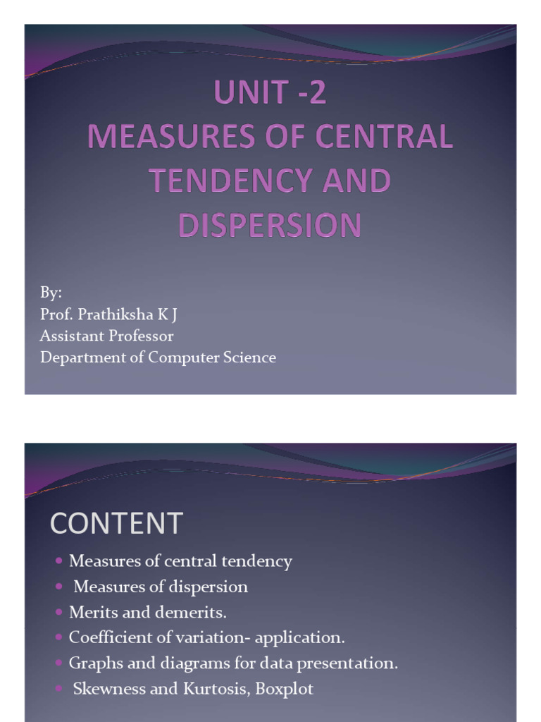 Understanding Statistical Measures and Scales | PDF | Level Of ...