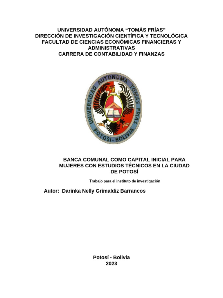 FORMATO CARATULA 2023 | PDF