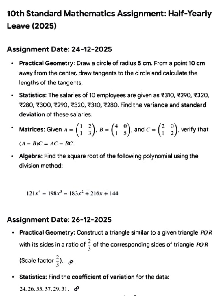 Maths Assignment | PDF