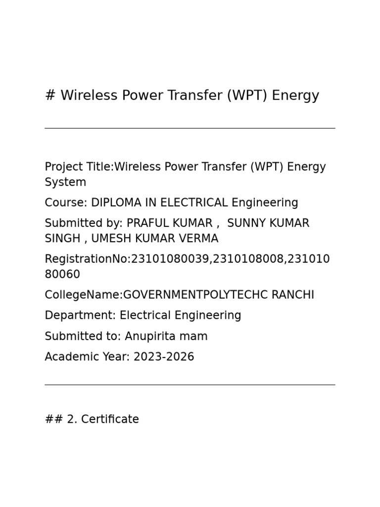 Wireless Power Transfer System Overview | PDF | Rectifier | Inductor