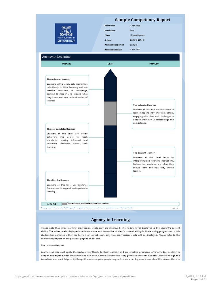 Year 5-8 Competency Progress Report | PDF | Learning | Behavior ...