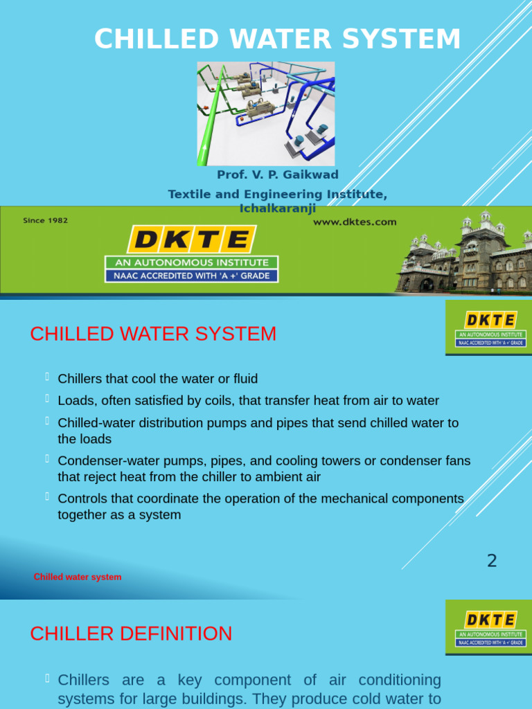 Chilled Water System Overview and Components | PDF | Pump | Air ...