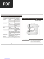 Mini Sewing Machine SM-202A Manual | PDF | Sewing Machine | Sewing