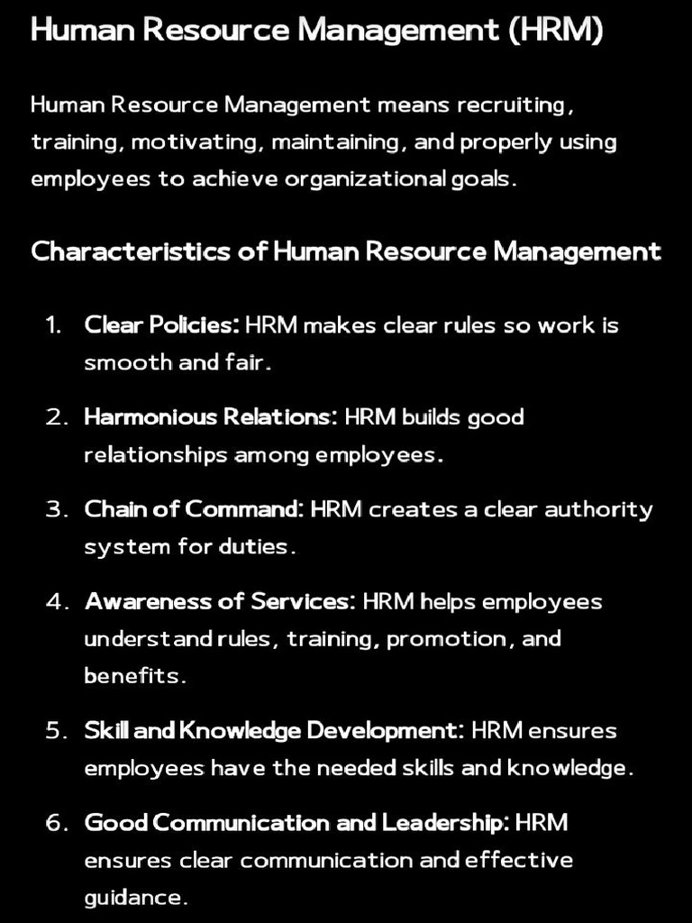 Human Resource Management Overview | PDF | Human Resource Management ...