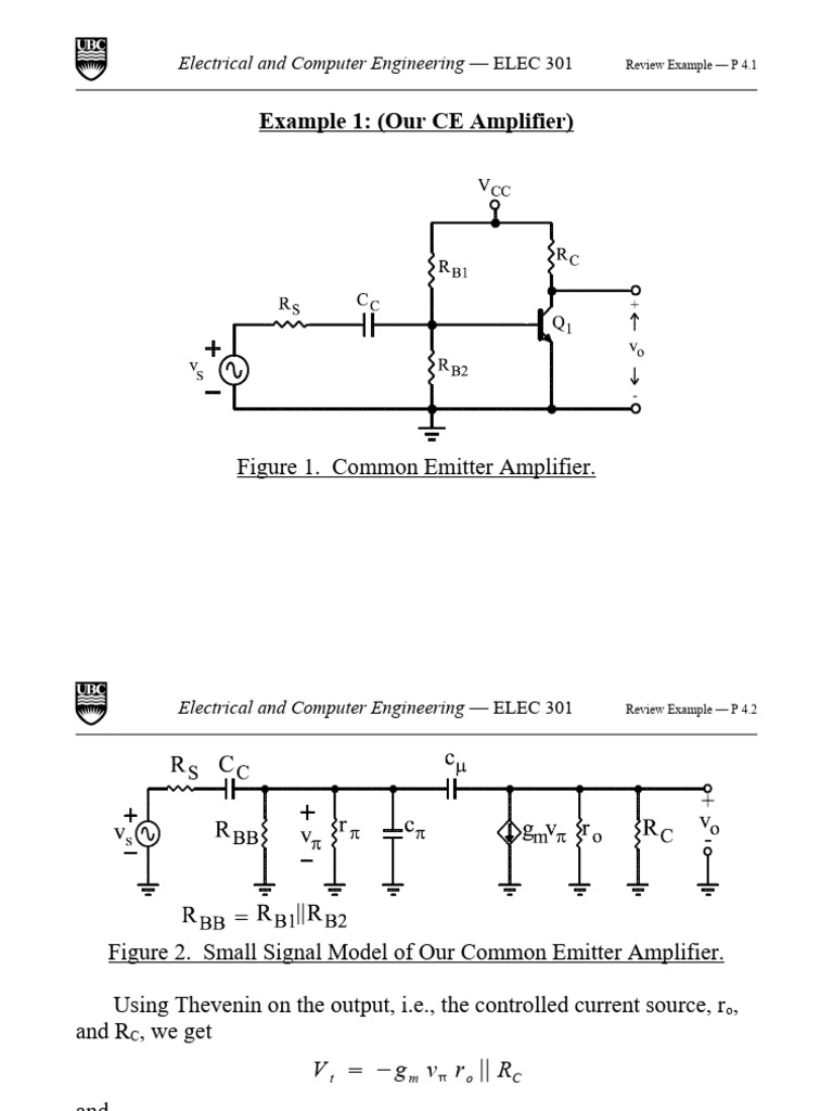 Common Emitter Amplifier Analysis | PDF | Amplifier | Electronic Circuits