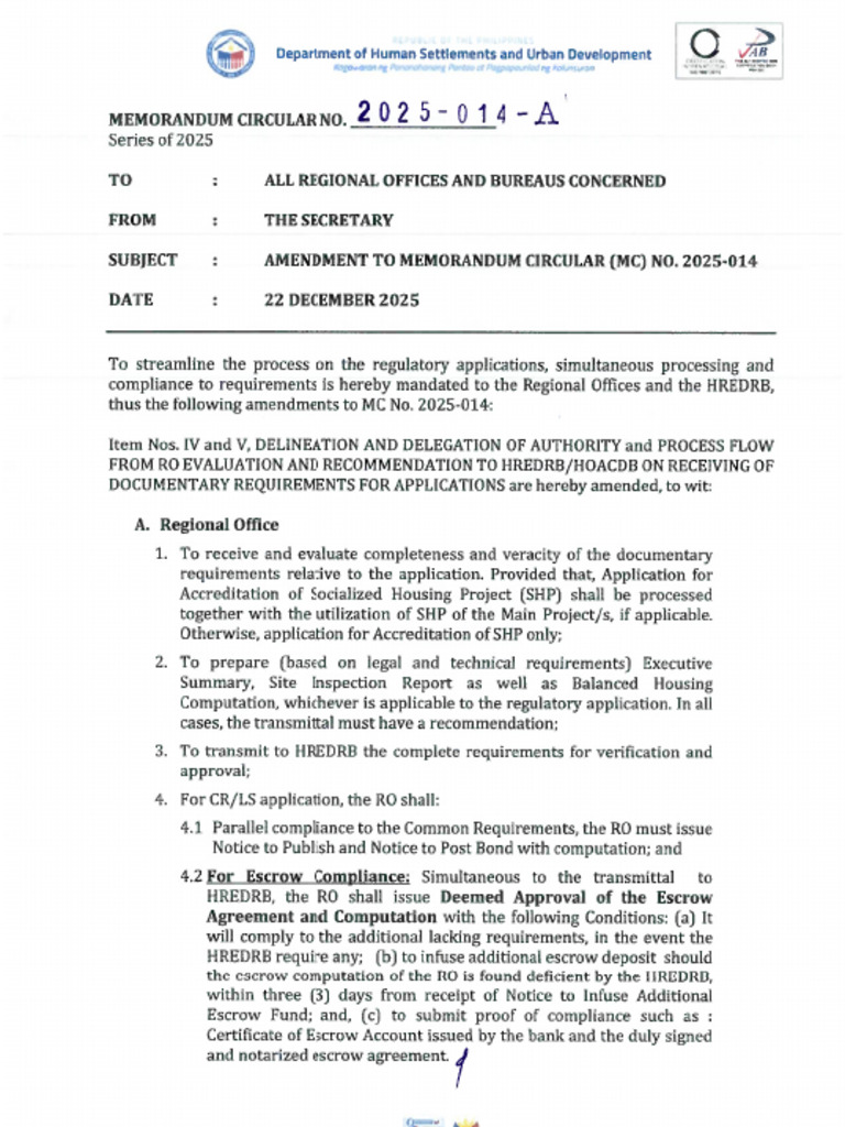 Memorandum Circular No. 2025-014-A | PDF