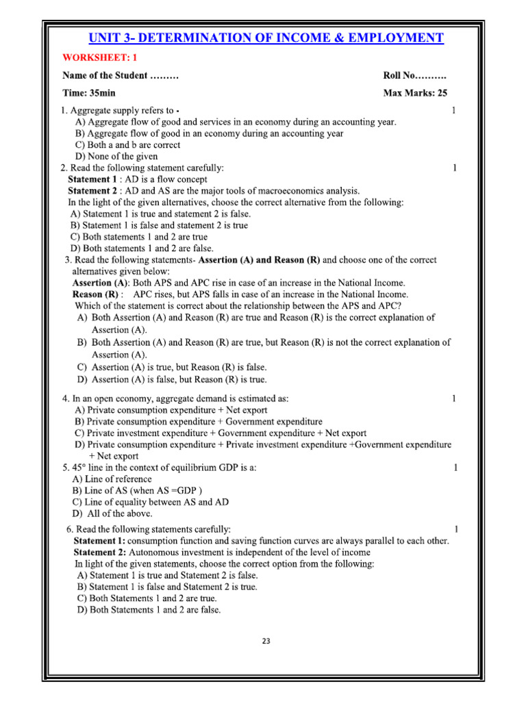 Determination Worksheet | PDF