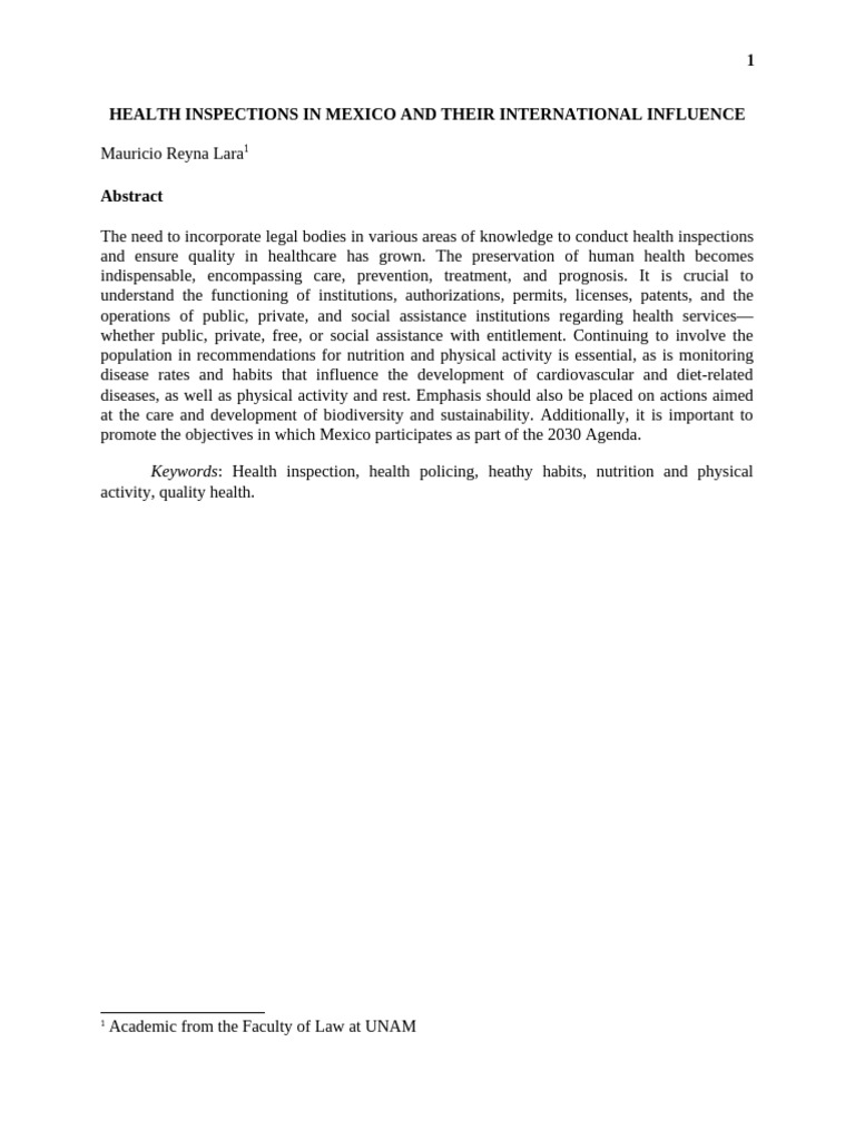 Health Inspections in Mexico Explained | PDF | Obesity | Public Health