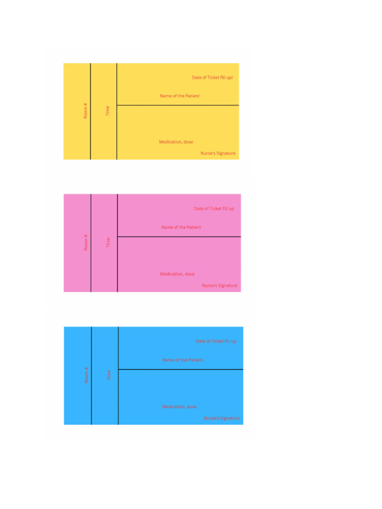 Medication Ticket | PDF