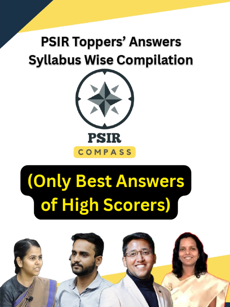 PSIR Toppers' Answers Compilation | PDF