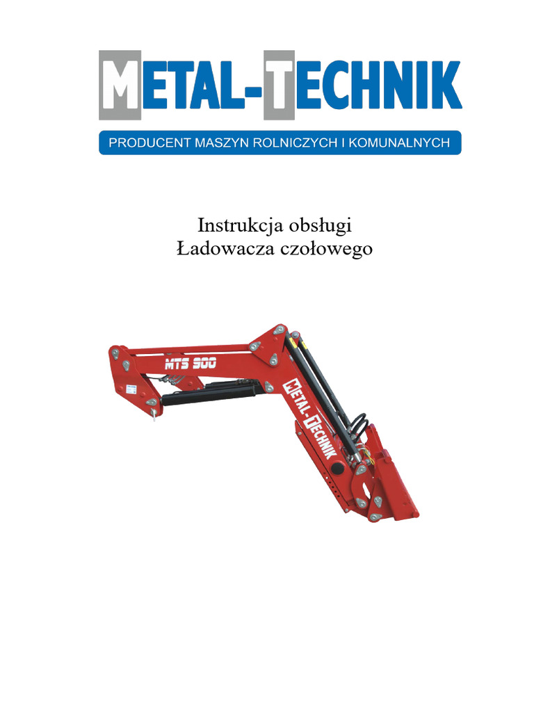 Instrukcja Obslugi Ladowacze MTS 700 I 900 | PDF