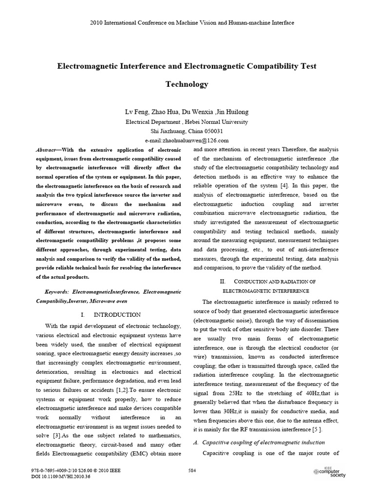 Electromagnetic Interference Analysis | PDF