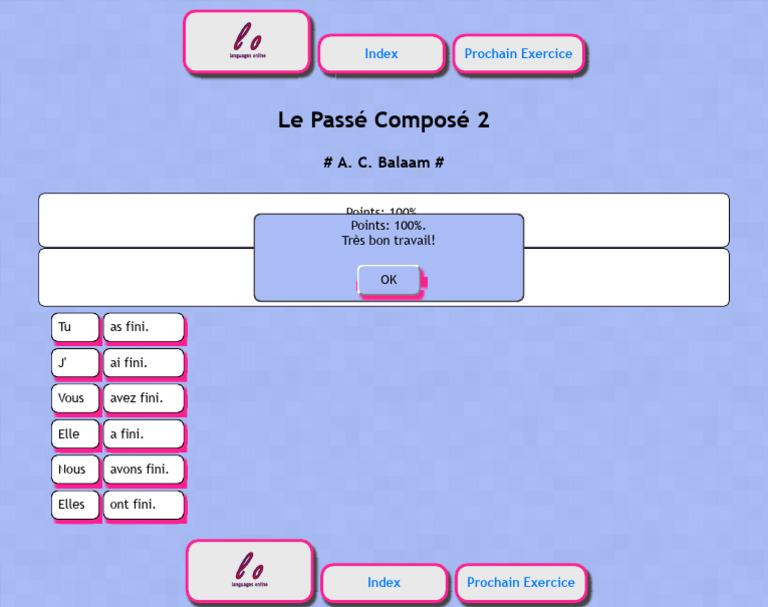 Exercice sur le Passé Composé | PDF
