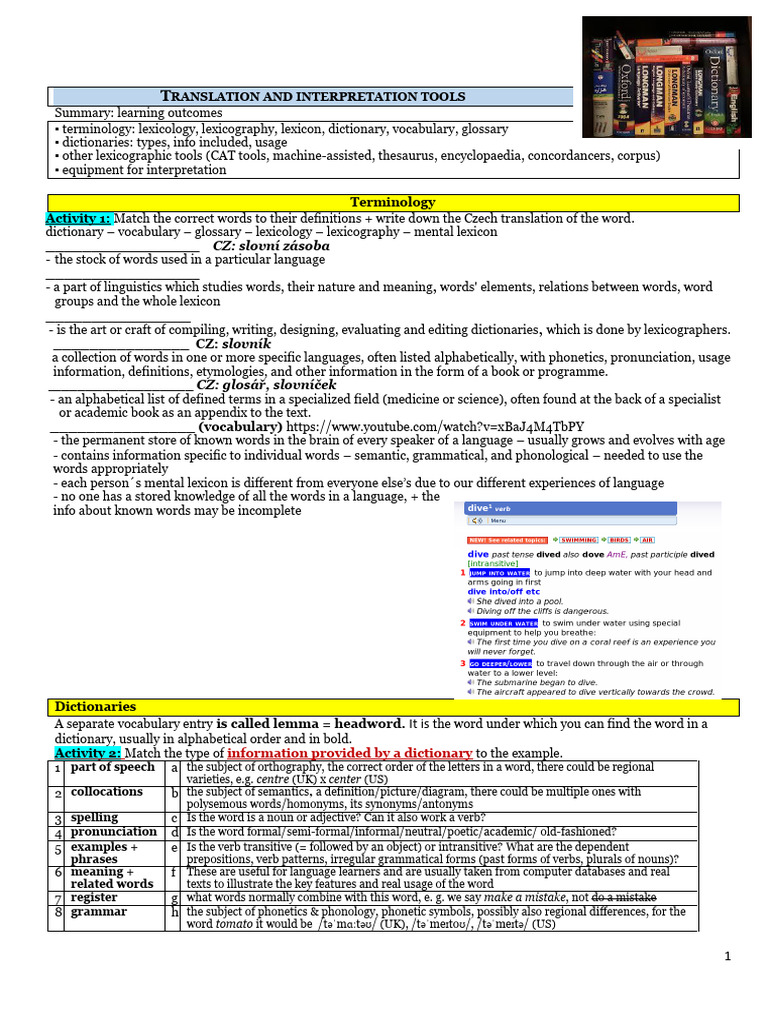 Translation and Interpretation Tools Guide | PDF | Dictionary ...