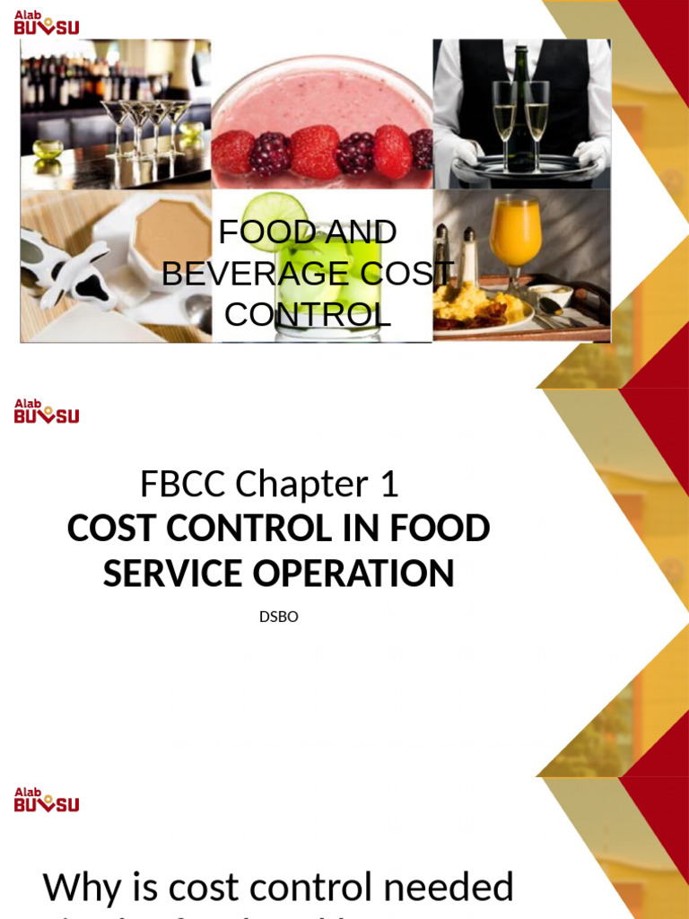 Food and Beverage Cost Control Guide | PDF | Hunger | Profit (Economics)