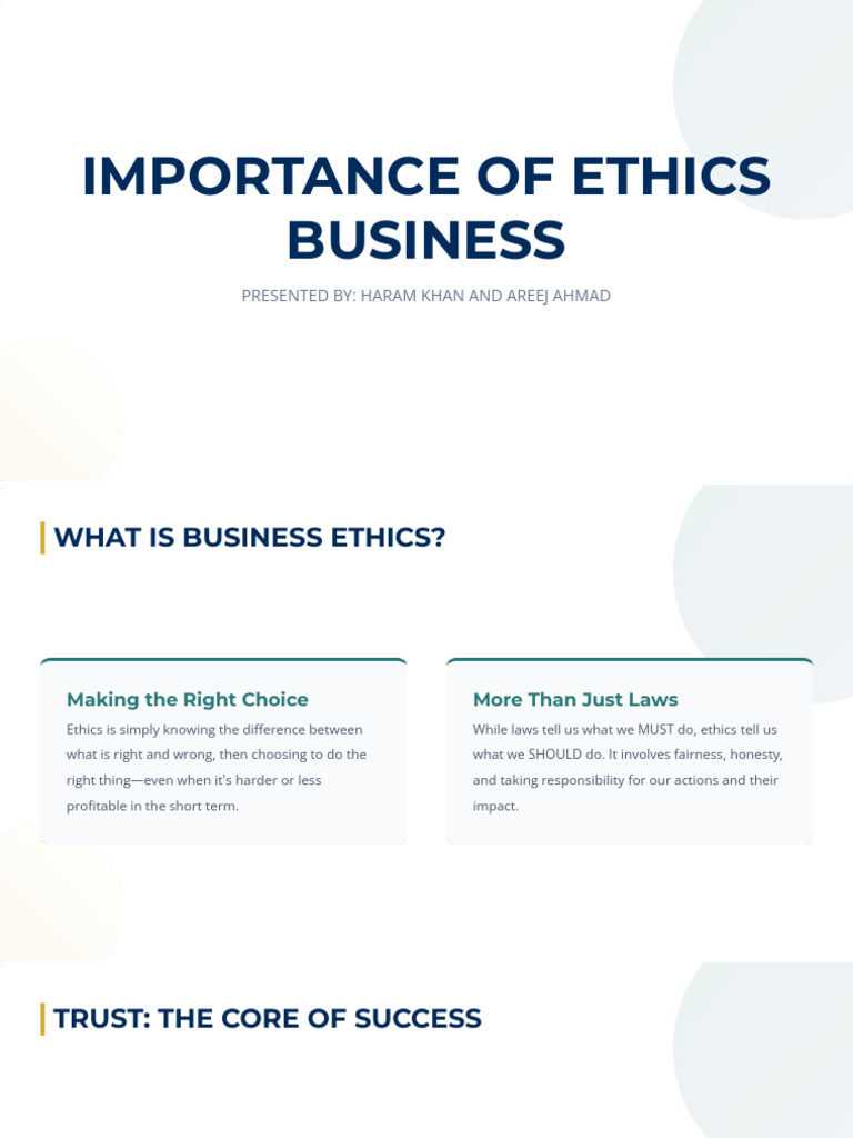 The Role of Ethics in Business Success | PDF | Business Ethics | Business