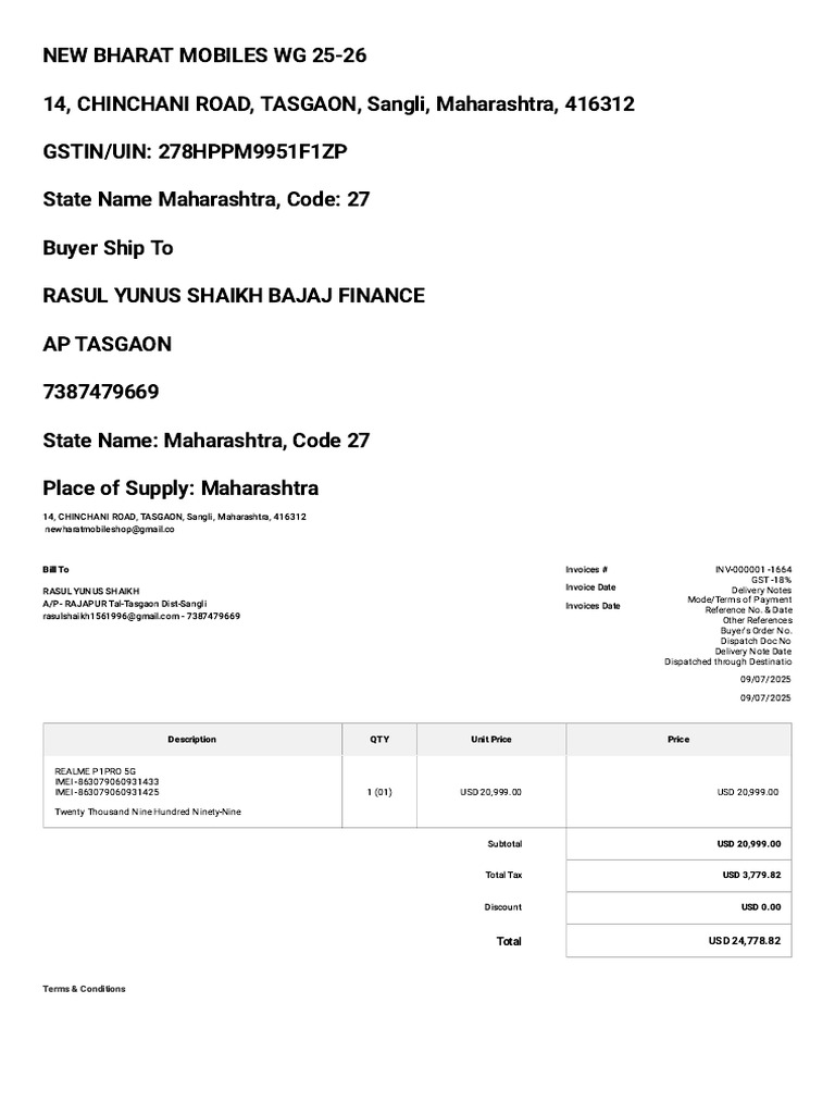 Bill To: Total | PDF | Invoice | Accounting