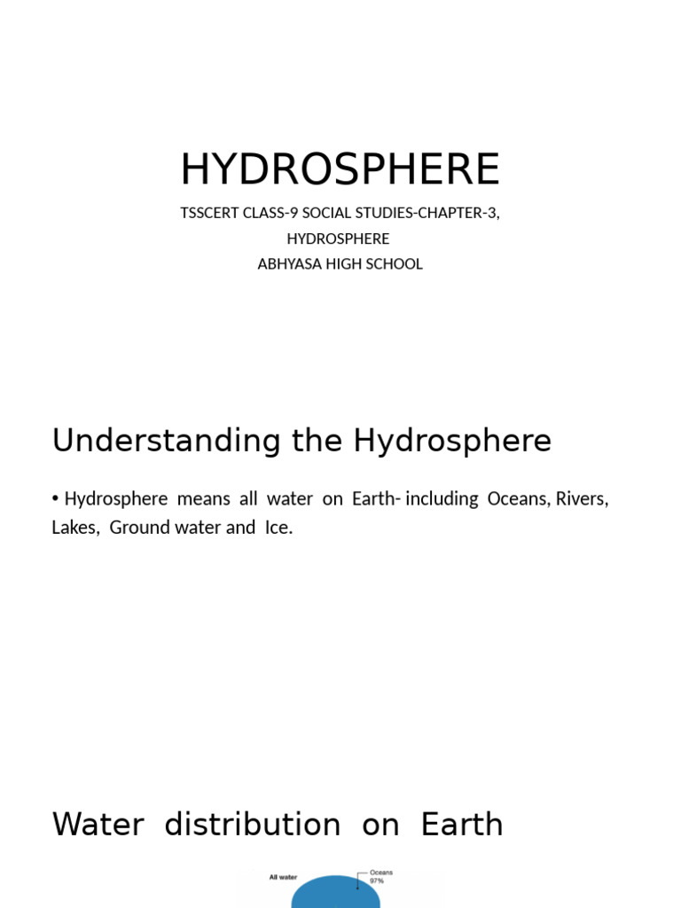 Understanding Earth's Hydrosphere | PDF